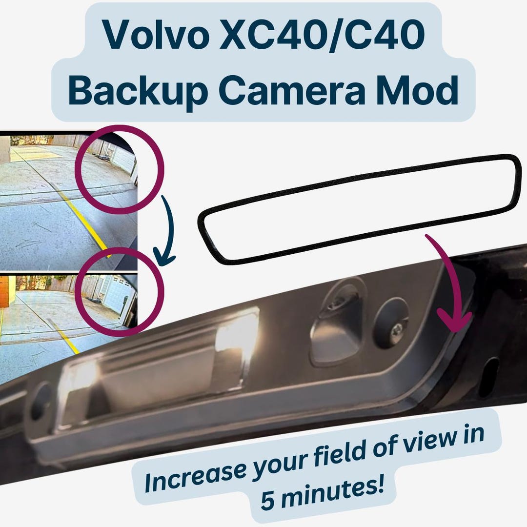 Volvo XC40 C40 Recharge Backup Camera Spacer Mod Extension Modification ...