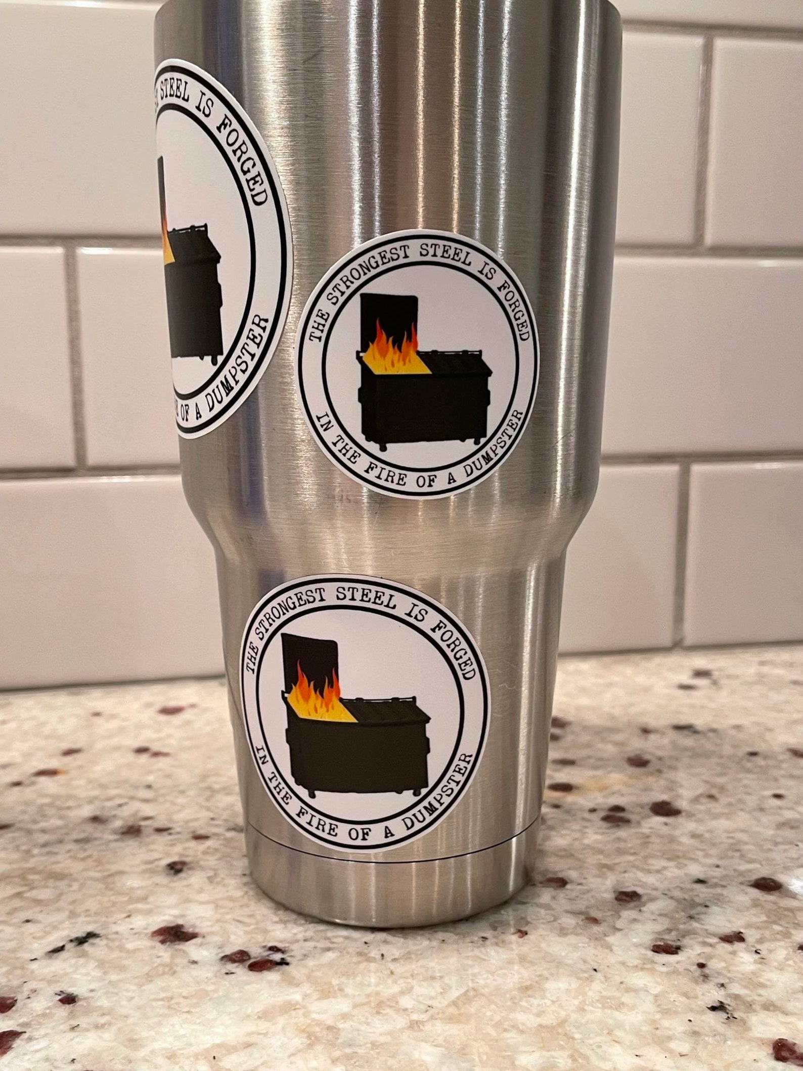 Dumpster Fire Sticker / the Strongest Steel is Forged in the Fire of a ...