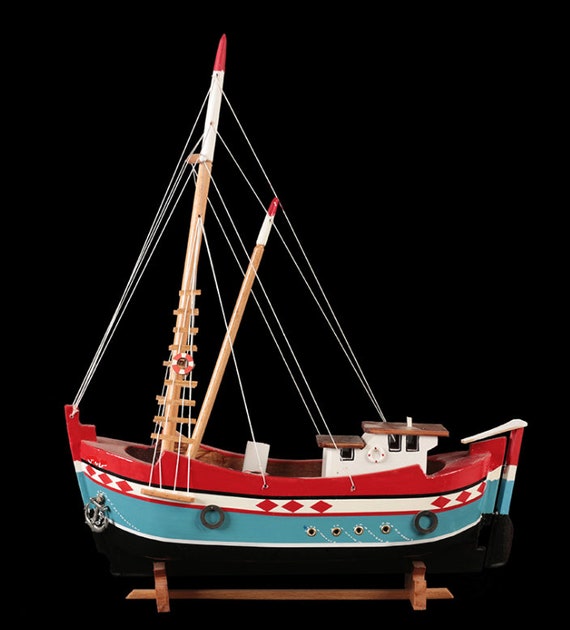 Hand Made Wooden Ship. Black Sea Puller Model Ship Wooden | Etsy
