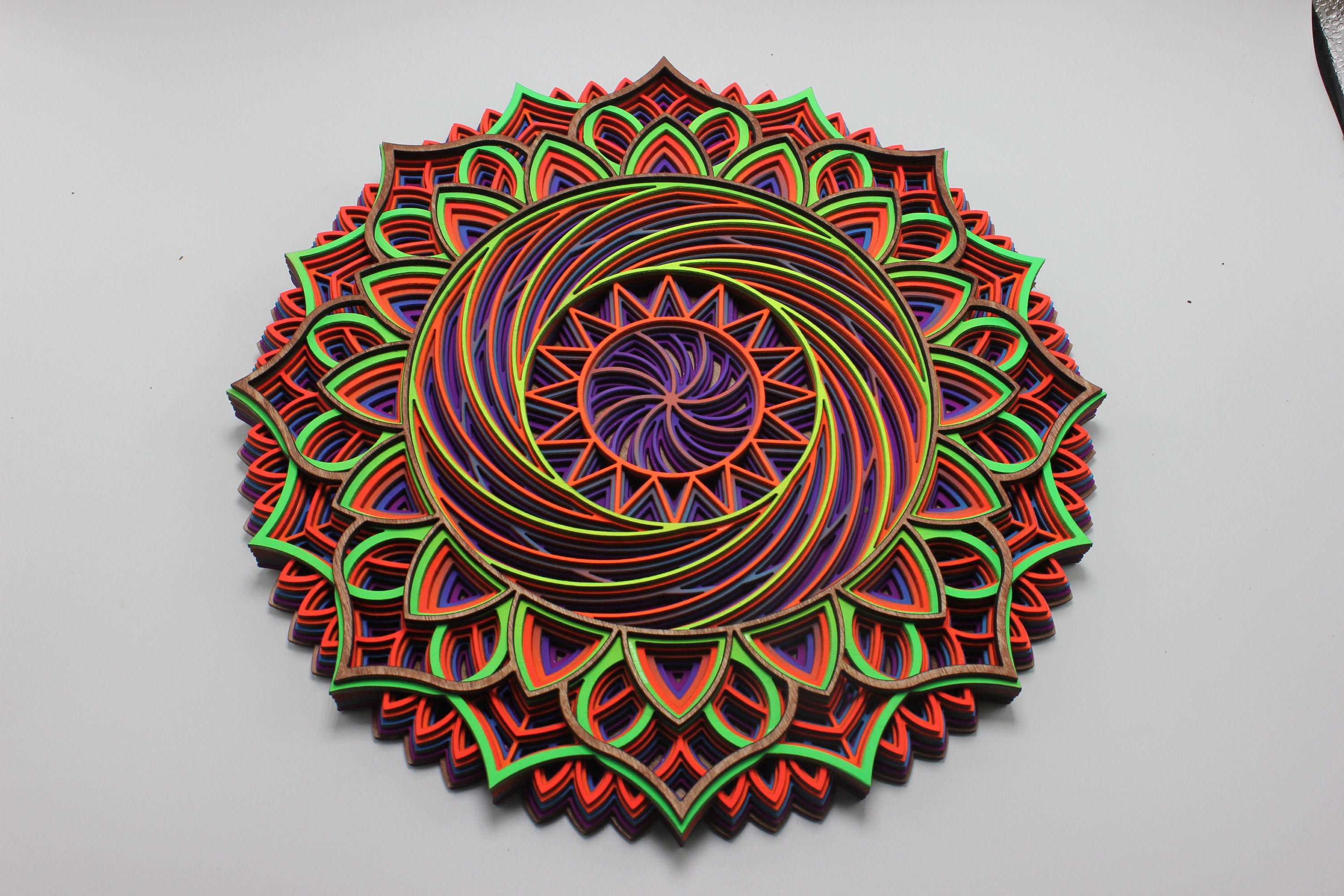 Layered Spiral Mandala Wall Art - Etsy