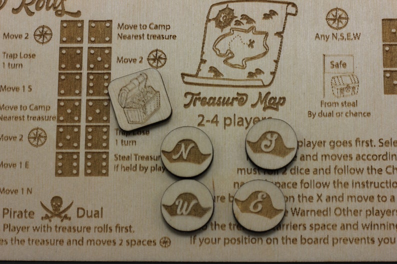Treasure Hunt Board Game for All Ages Includes Pieces and | Etsy Canada
