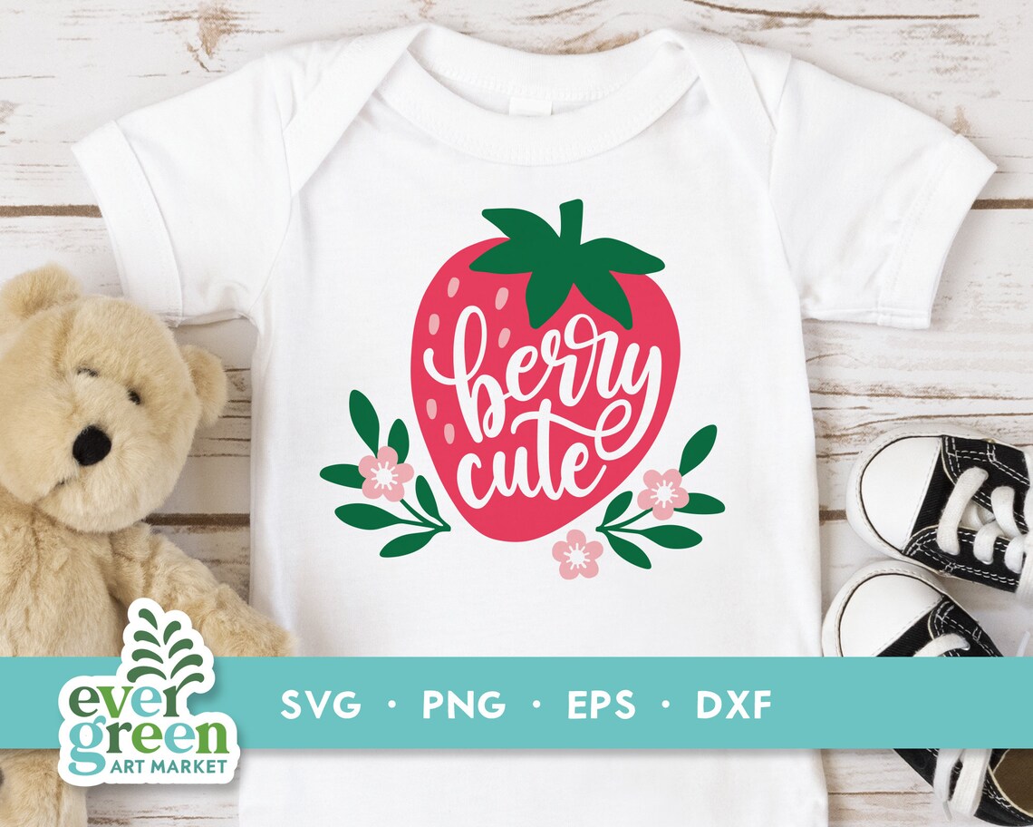 Berry Cute Svg Strawberry Sweet One First Birthday Baby - Etsy