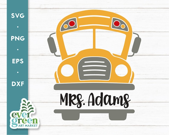 School Bus Monogram Svg Bus Driver Name Frame Back to - Etsy Australia