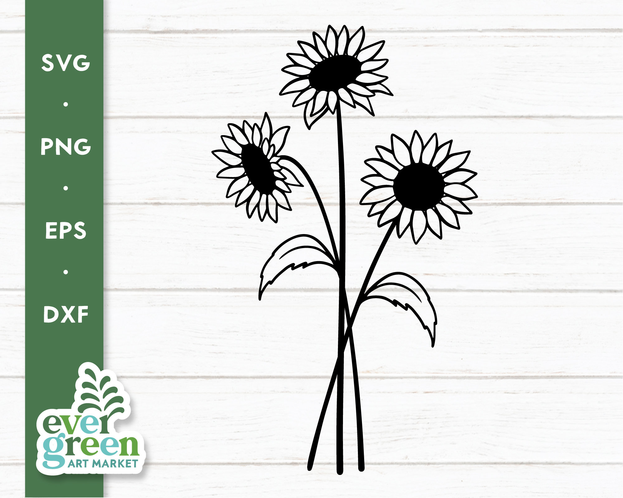 Sunflower Stem Svg Sunflower Bouquet Svg Wildflower Svg - Etsy