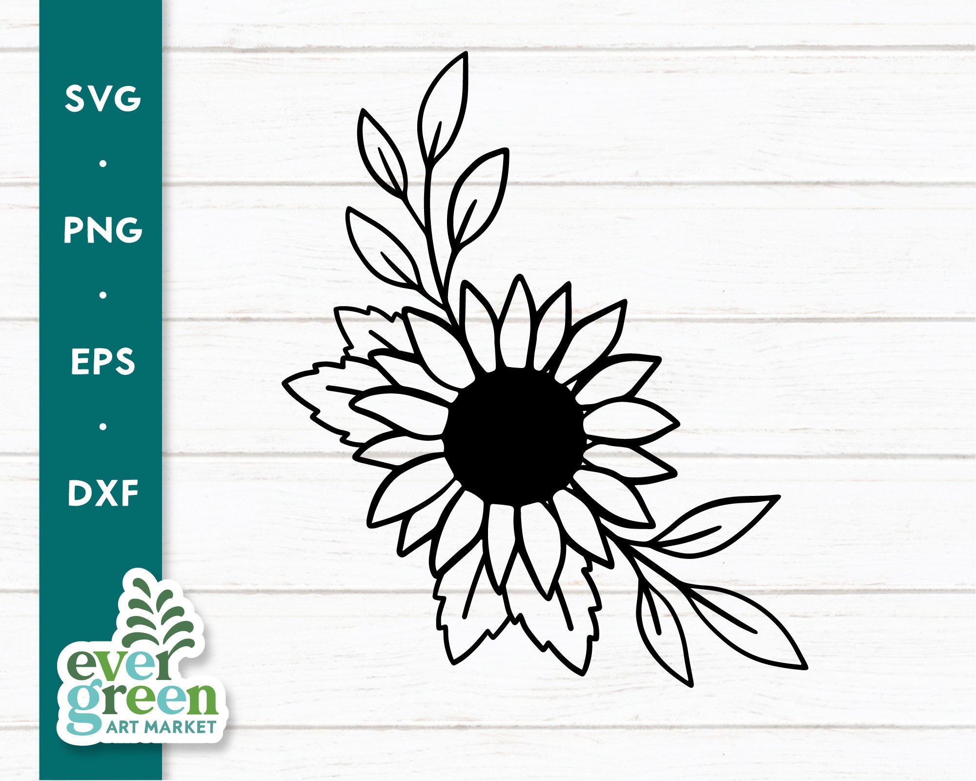 Sunflower Swag Svg Sunflower Corner Svg Floral Border Svg Etsy Singapore
