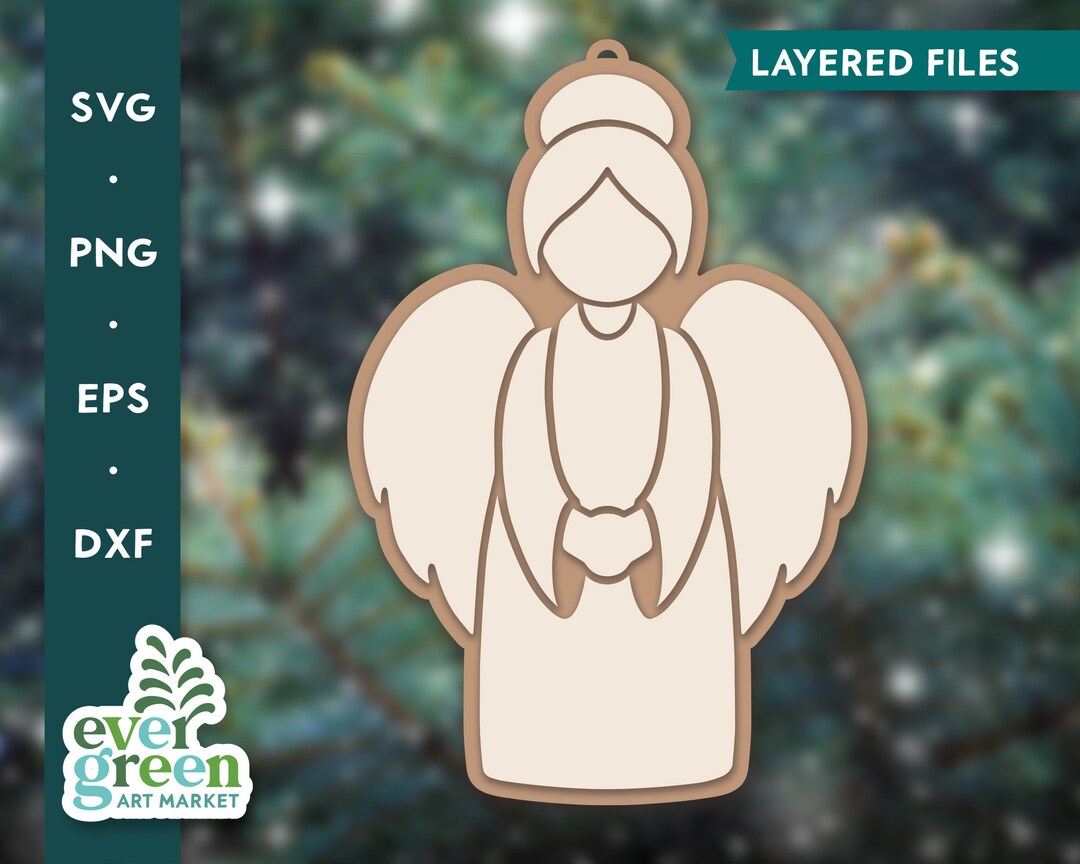 Angel Christmas Ornament SVG, Christmas Angel Ornament Svg, Angel Clip ...