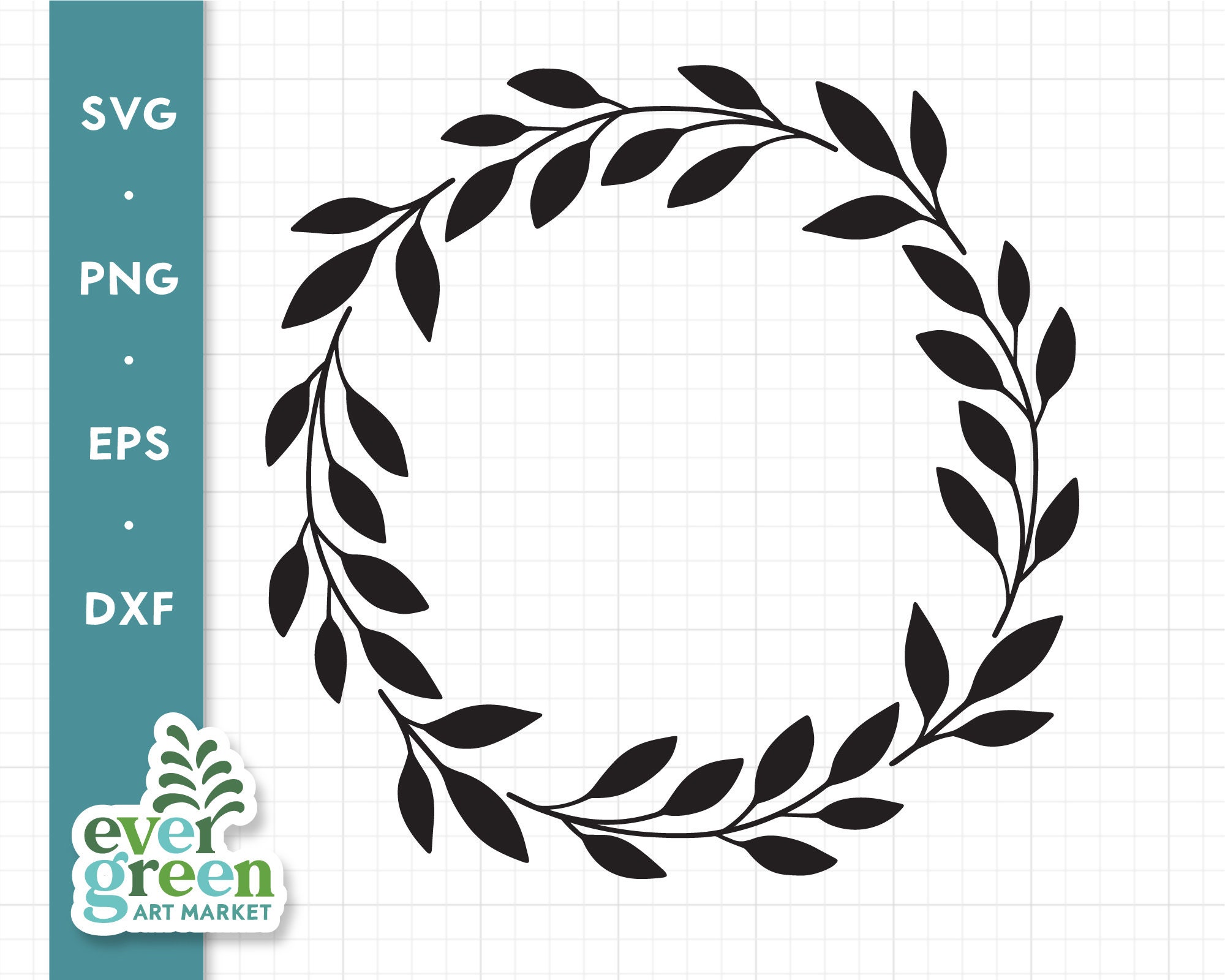 Buy Leaf Wreath Svg Laurel Wreath Svg Circle Frame Svg Vine Online in ...