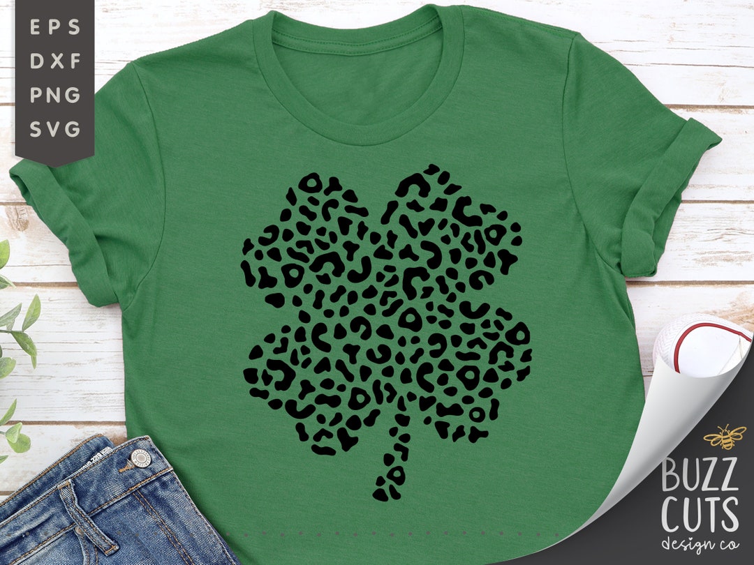 Leopard Shamrock Svg Cheetah Shamrock Svg Leopard Clover - Etsy