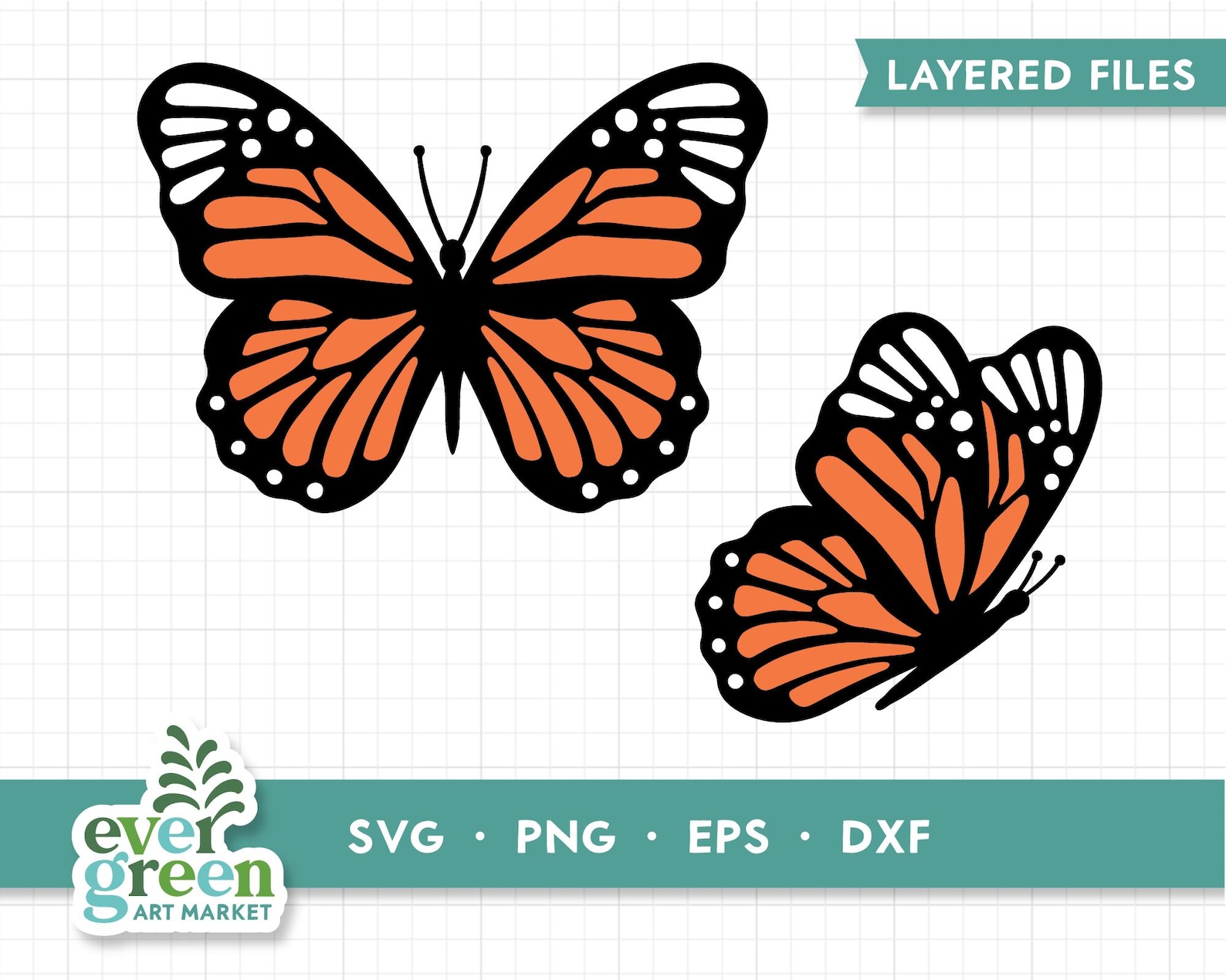 Butterfly SVG, Monarch Butterfly Svg, Monarch Svg, Simple Butterfly Svg ...