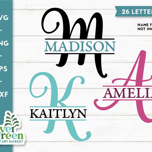 Split Monogram - Etsy