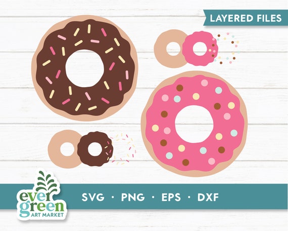 Donut Svg Layered Bundle Doughnuts Birthday Party - Etsy