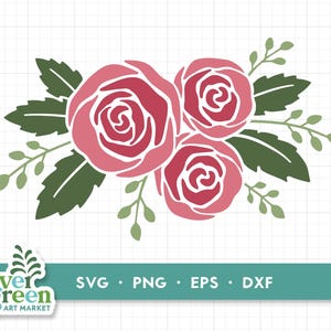 Floral Swag Svg, Accent Flower Svg, Rose Swag Svg, Rose Border Svg ...
