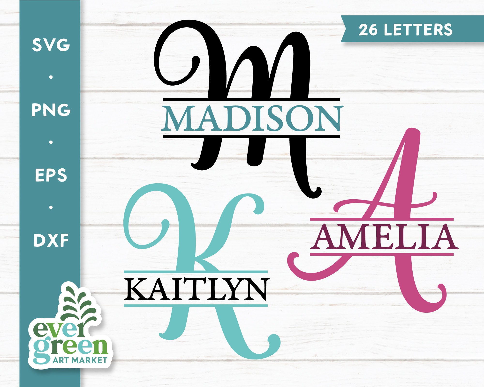 Split Monogram Svg Name Svg Initial Svg Alphabet Svg - Etsy UK