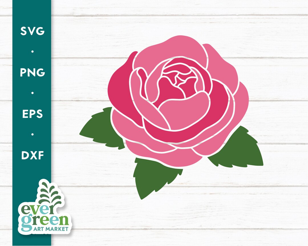 Rose Svg, Rose Flourish Accent Svg, Simple Flower Svg, Hand Drawn ...