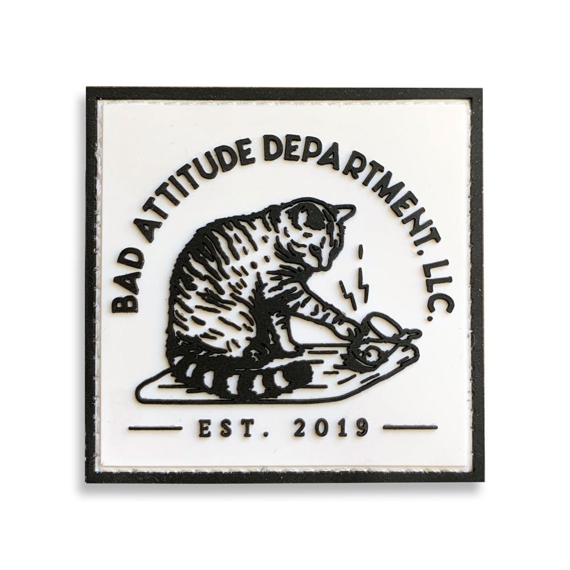 Bad Attitude Dept LLC Logo - Bad Kitty PVC Patch - White - Etsy