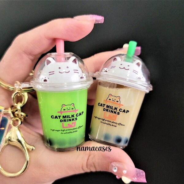 Boba Tea Keychain - Etsy