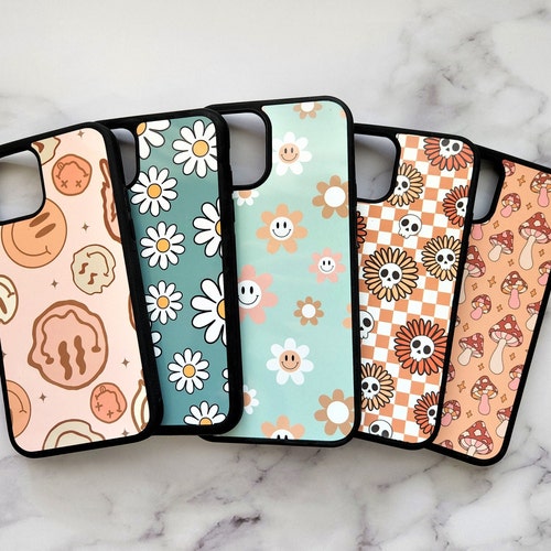 40 Designs Retro Hippie Indie Vibe Floral Aesthetic Smiley - Etsy