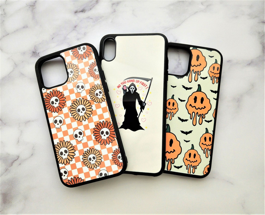 15 Patterns Boho Retro Halloween Pumpkin Ghost Scream Case iPhone 7 8 ...