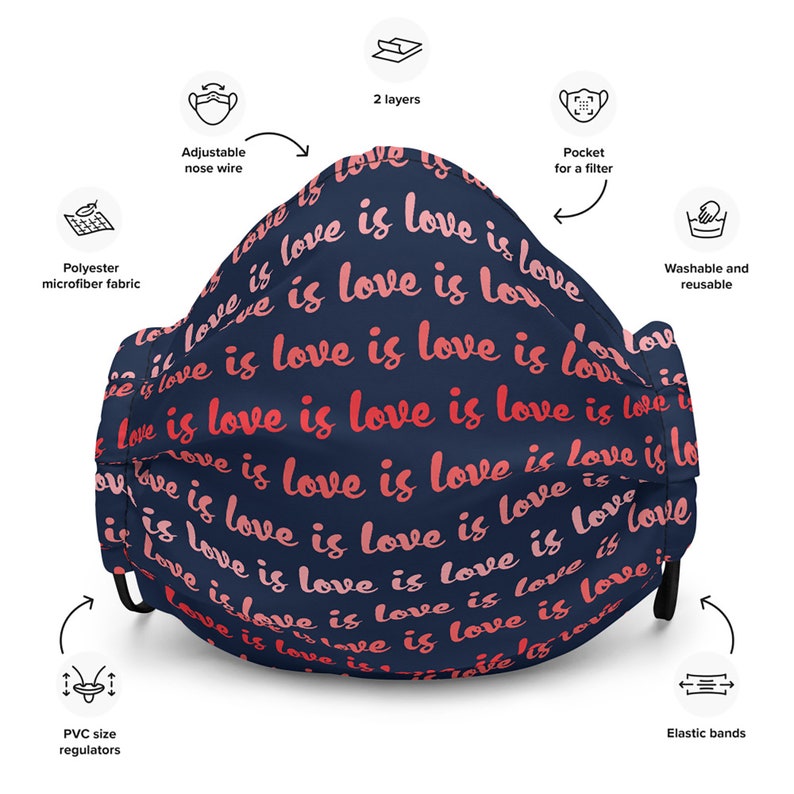 Love is Love Face Mask Lin-manuel Miranda Quote Pride - Etsy