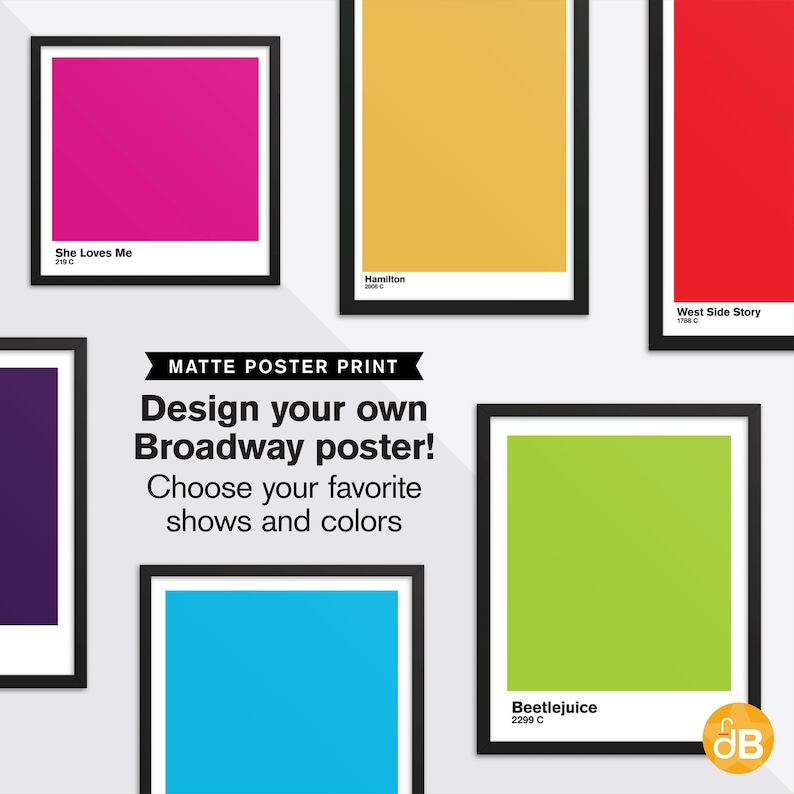 CUSTOM BROADWAY POSTER Pantone Color Swatches Musical - Etsy