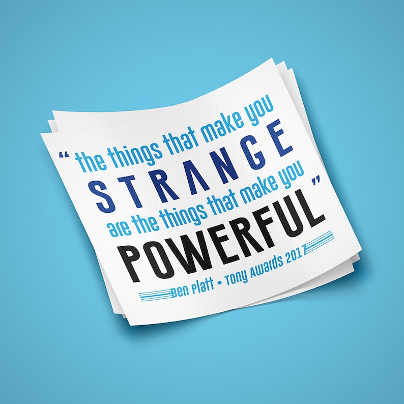 Dear Evan Hansen Sticker Ben Platt Quote Broadway Show Tony | Etsy