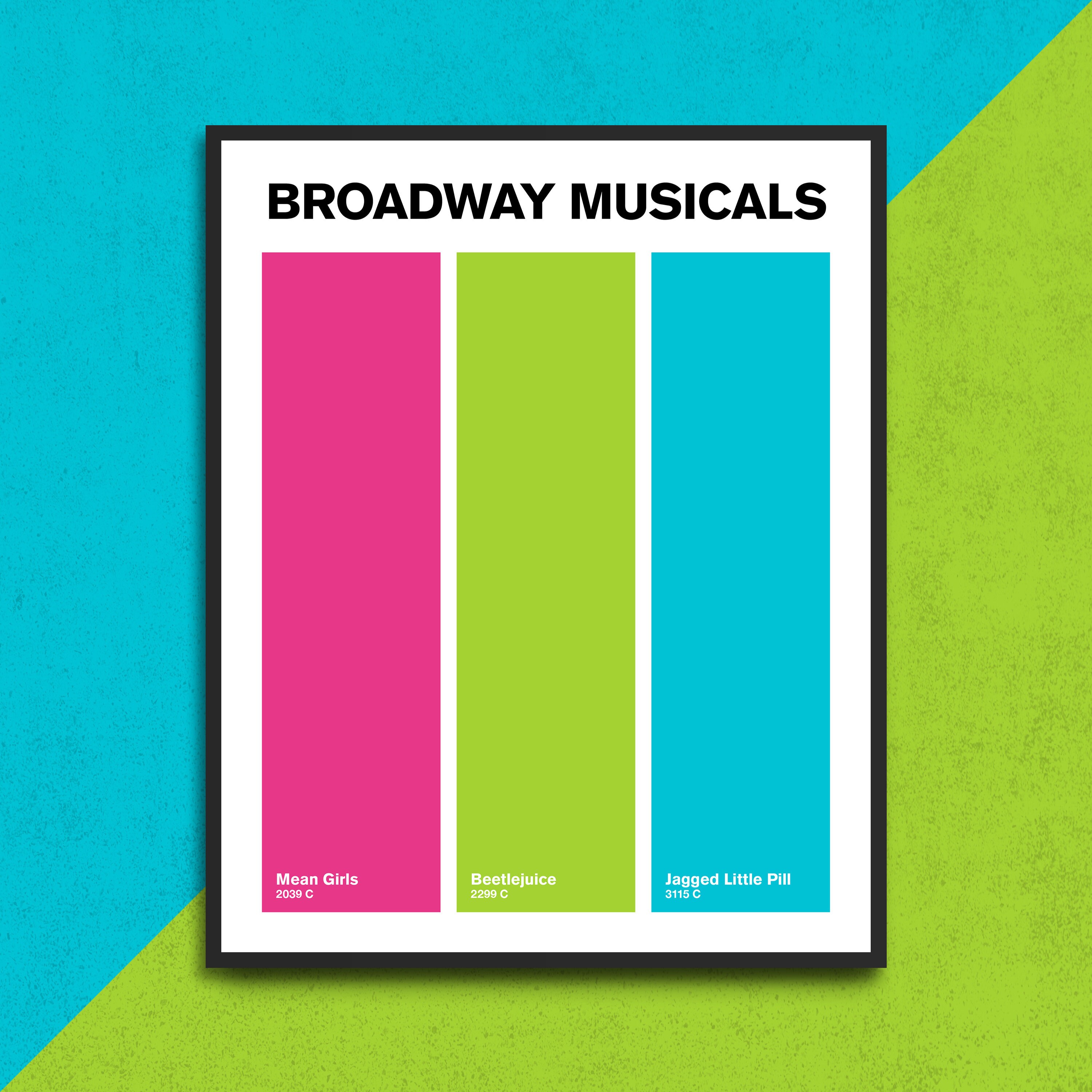 CUSTOM BROADWAY POSTER, Pantone Color Swatches, Musical Theater, Design ...