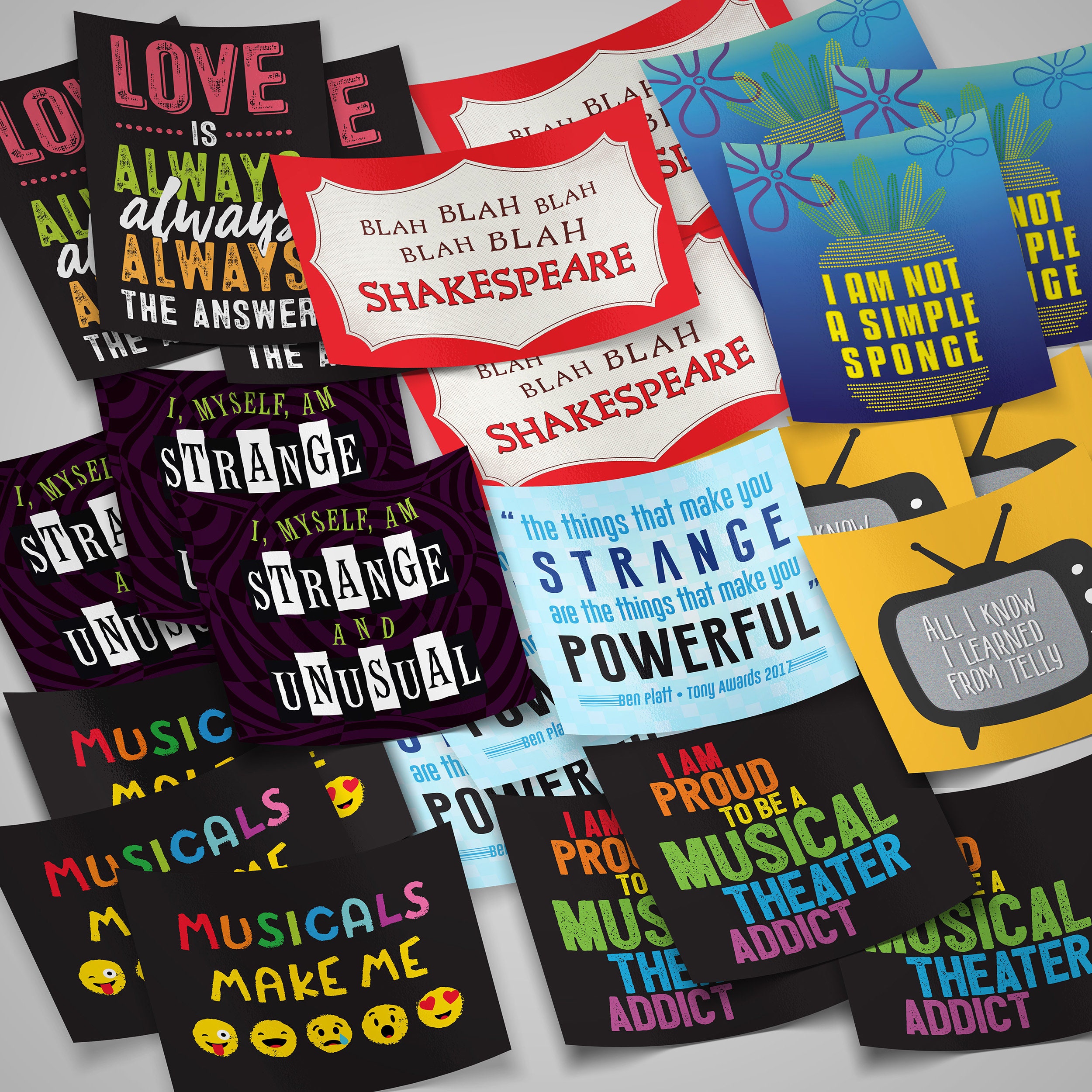 Shakespeare Something Rotten Stickers Broadway Show Musical | Etsy