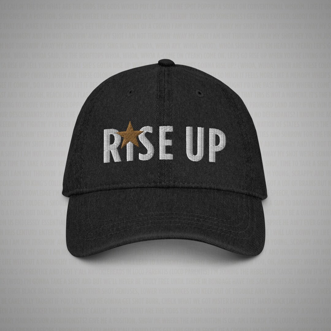Rise up Baseball Cap, Hamilton Musical Inspired, Broadway Show, Theater ...