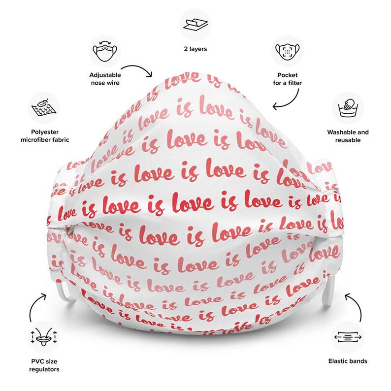 Love is Love Face Mask Lin-manuel Miranda Quote Pride - Etsy