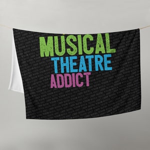 Musical Theater Addict Throw Blanket, Rainbow, Theater Nerd Gift ...