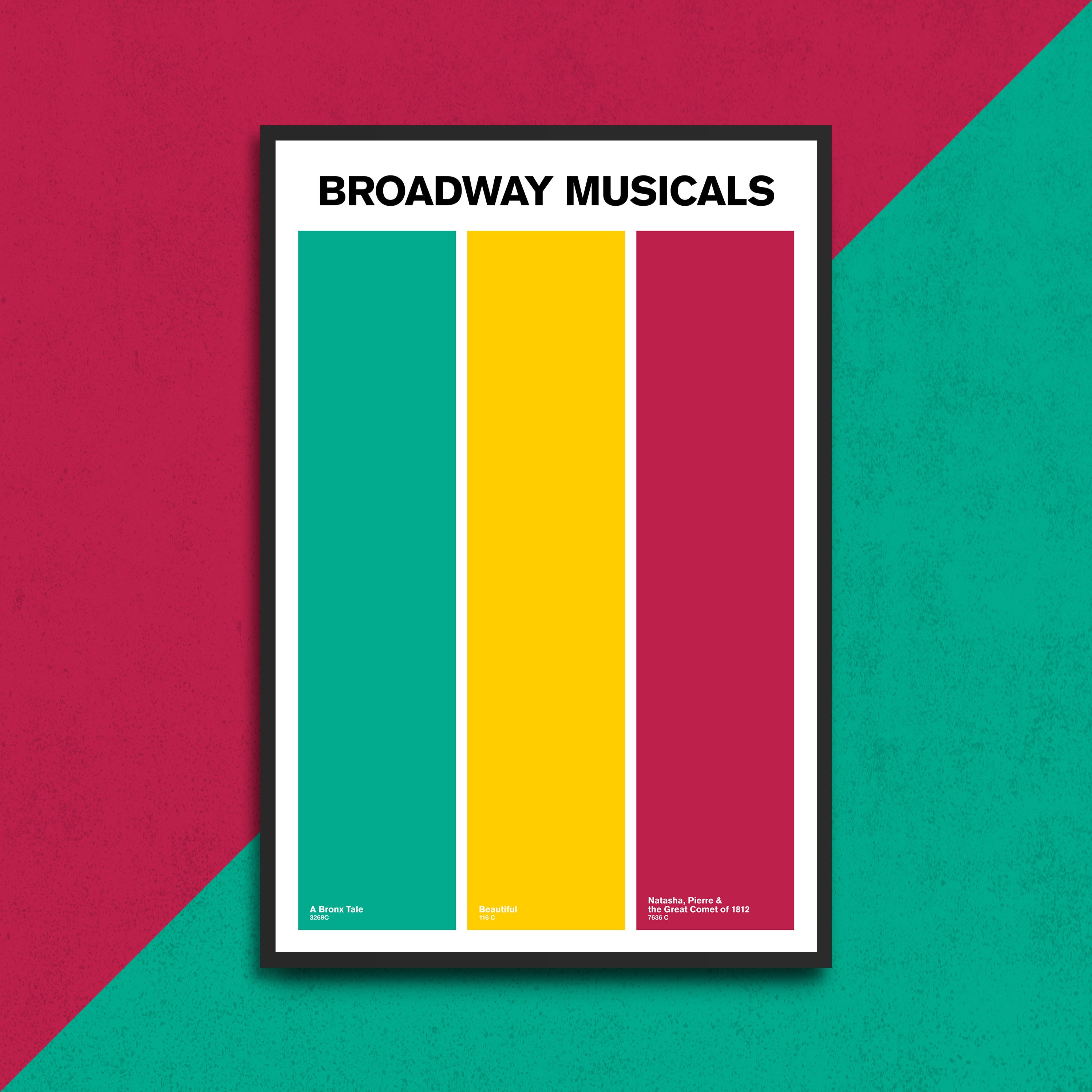 CUSTOM BROADWAY POSTER, Pantone Color Swatches, Musical Theater, Design ...
