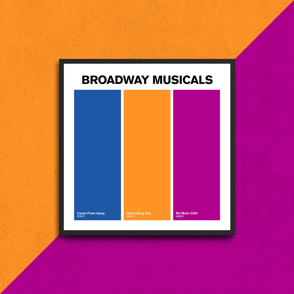 CUSTOM BROADWAY POSTER, Digital Download, Color Swatches, Musical ...
