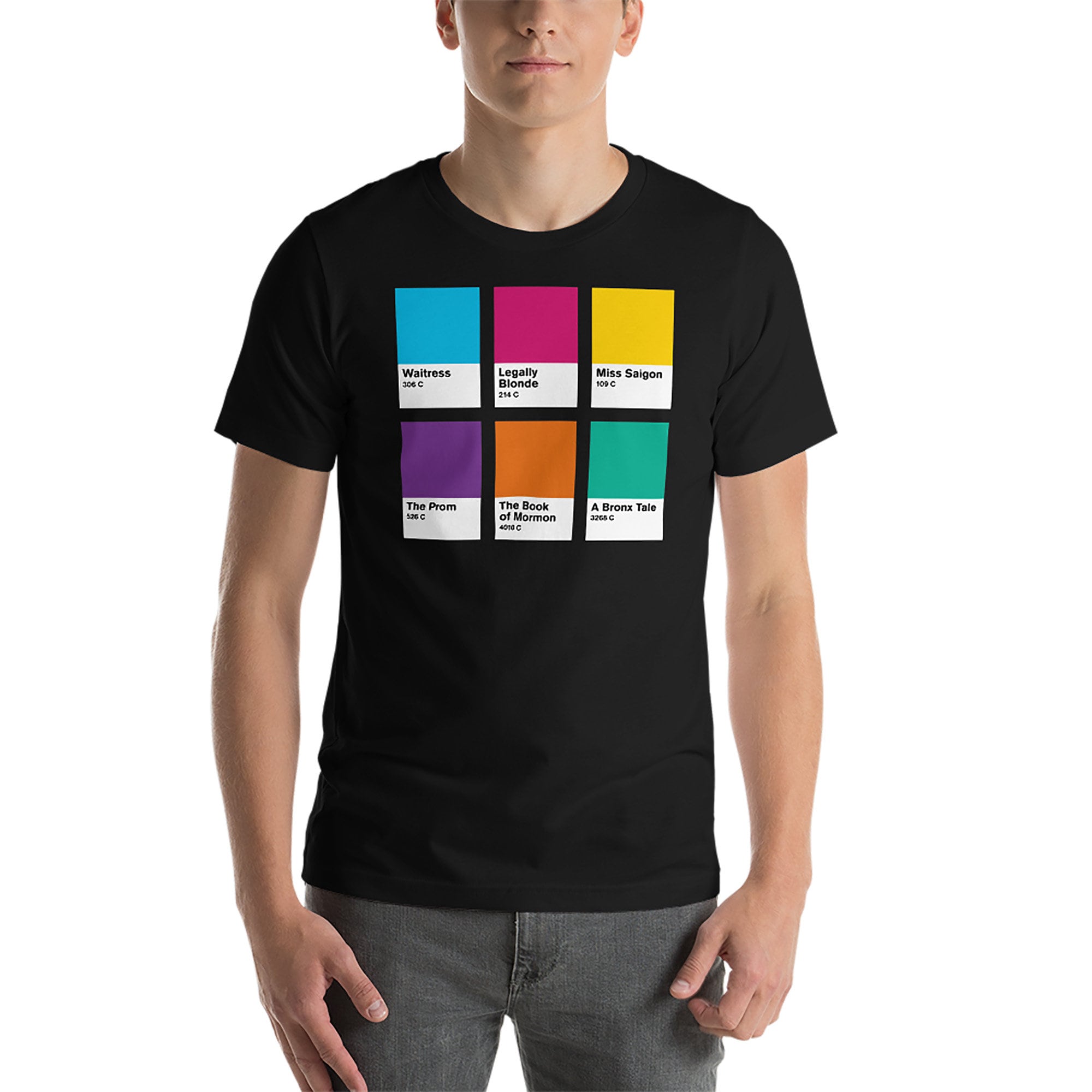 Customize Your Own Broadway Tshirt Musicals Color Swatch | Etsy