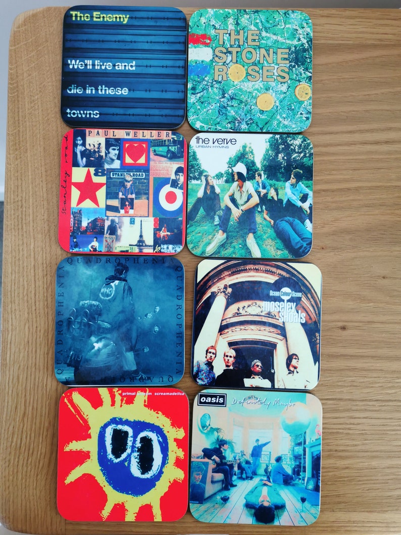 Your Favorite Album Cover Made Into a Wooden Coasters | Etsy UK