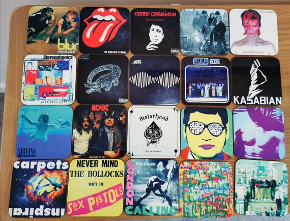 Your Favorite Album Cover Made Into a Wooden Coasters | Etsy UK