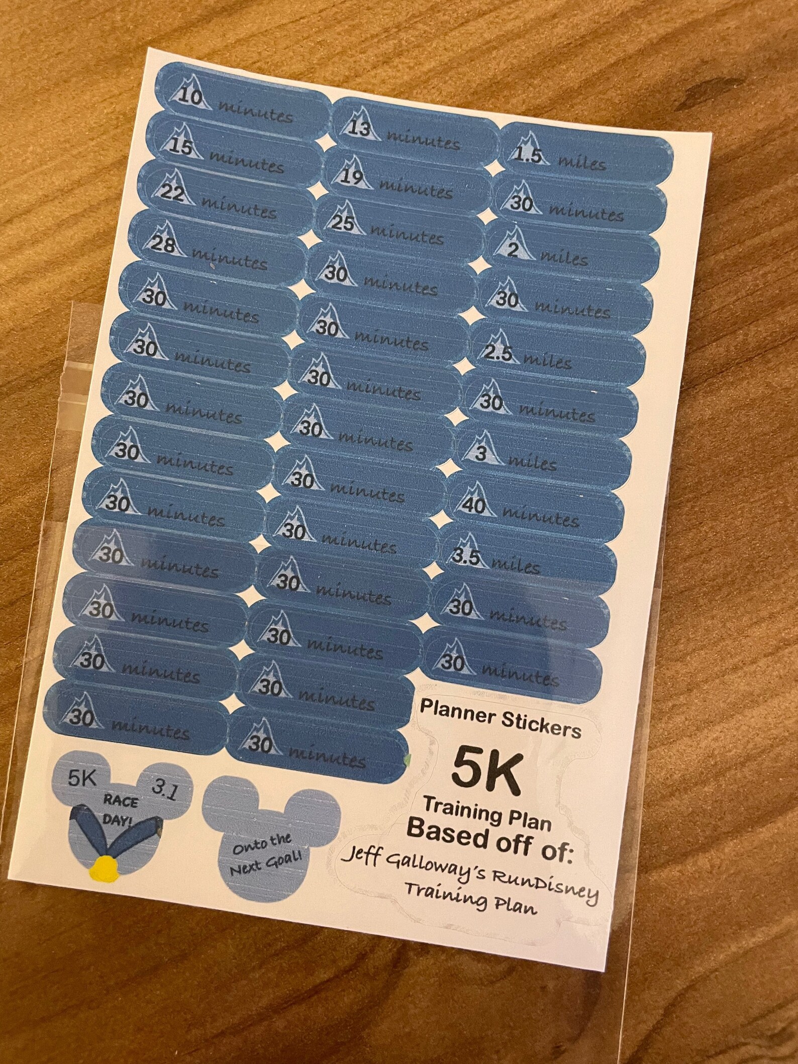STICKERS 5K Training Plan Marathon Weekend Princess - Etsy