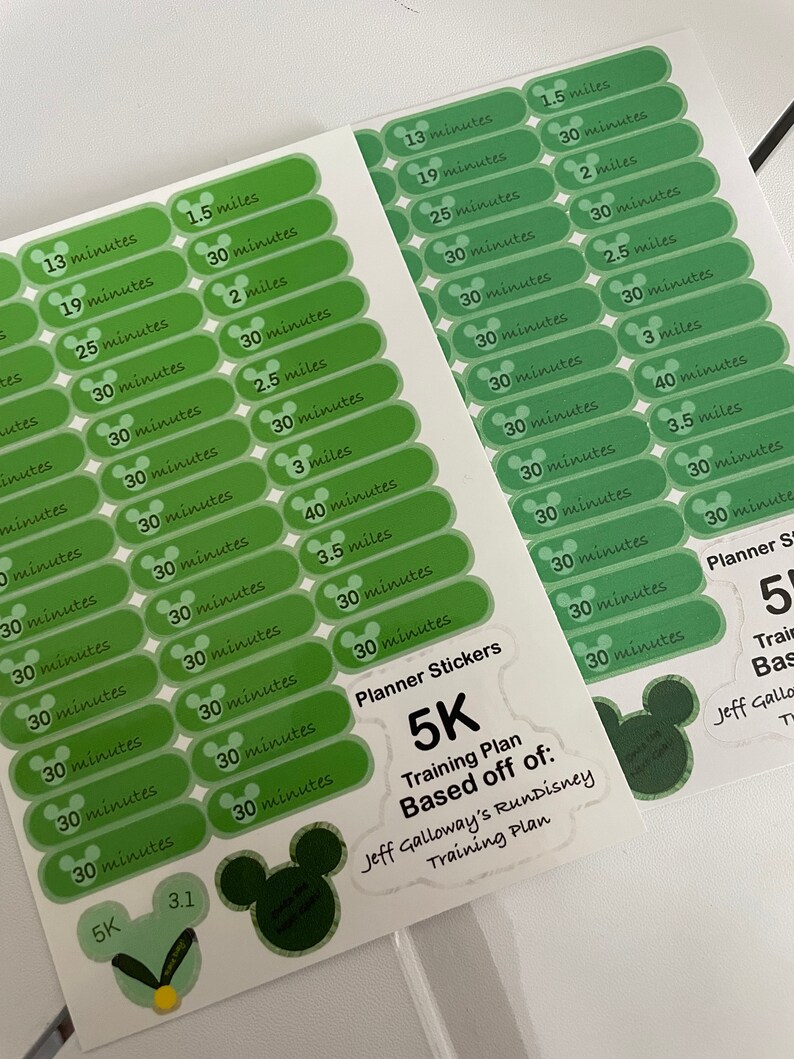 STICKERS | 5K Training Plan | Marathon Weekend, Princess Weekend | Wine ...