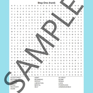 12 Step Recovery Word Search Bundle | Sobriety Games | Print at Home - Etsy