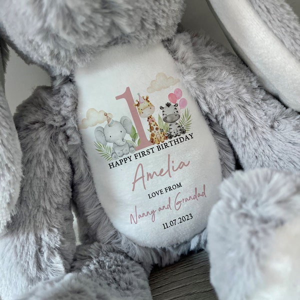 Personalised Baby Teddy First Birthday - Etsy UK