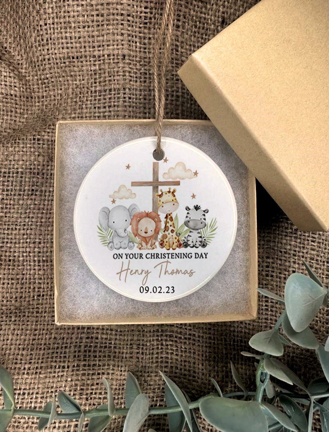 Christening Gift,boys,girls,keepsake,safari Animals, Personalised ...