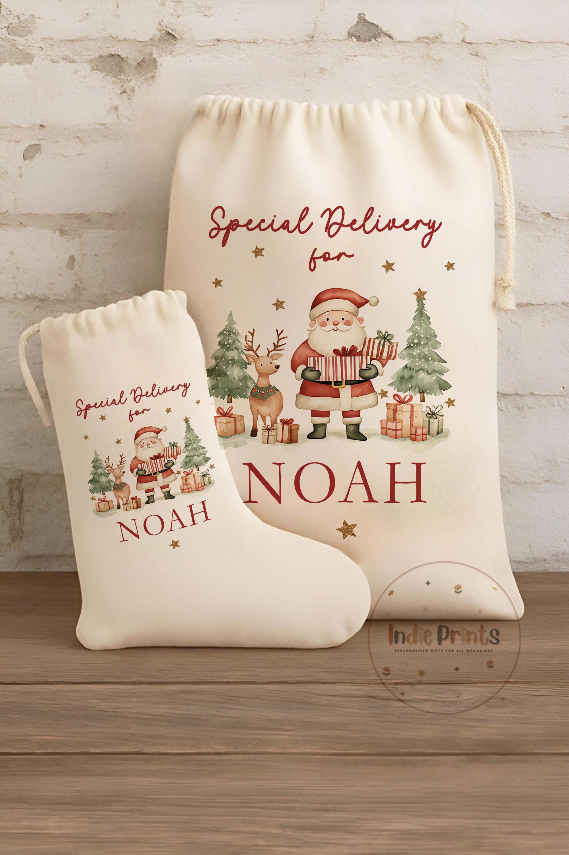 Personalised Santa Sack, Kids Christmas Present Sack ,christmas Toy ...