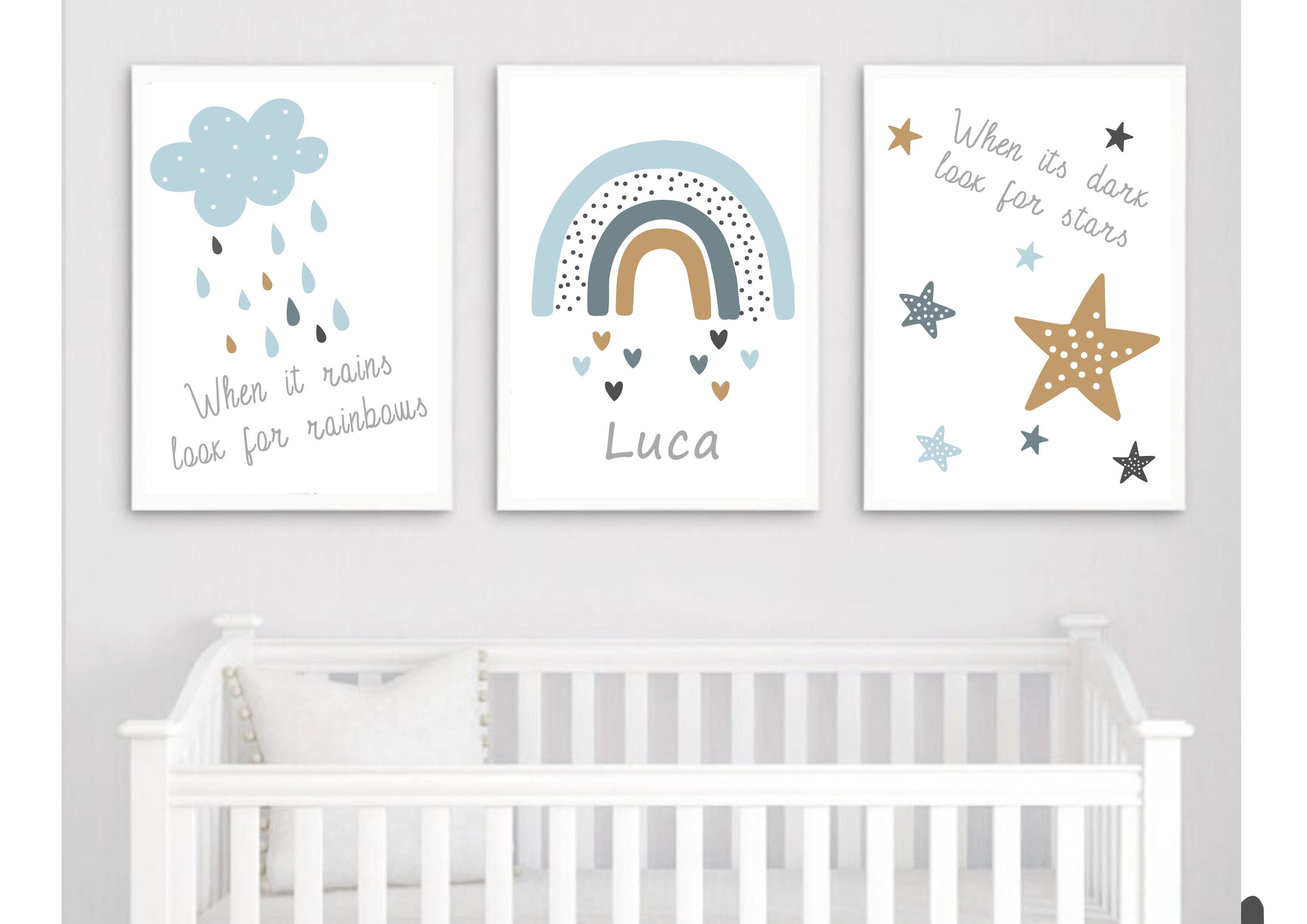 Boys Bedroom Prints Boys Bedroom Decor Rainbow Prints | Etsy