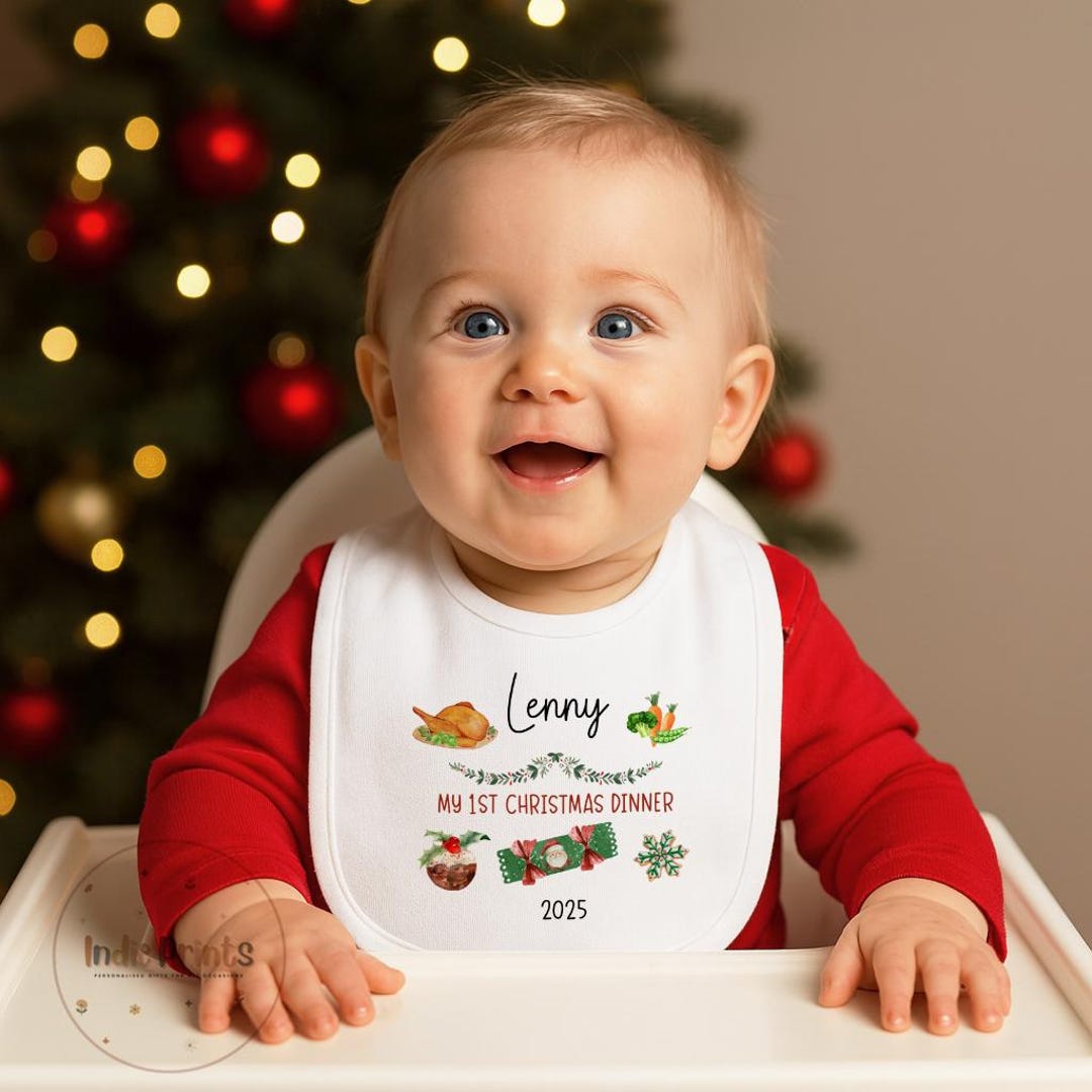 My First Bib, My First Christmas Dinner Bib, Baby Christmas Gift Ideas ...
