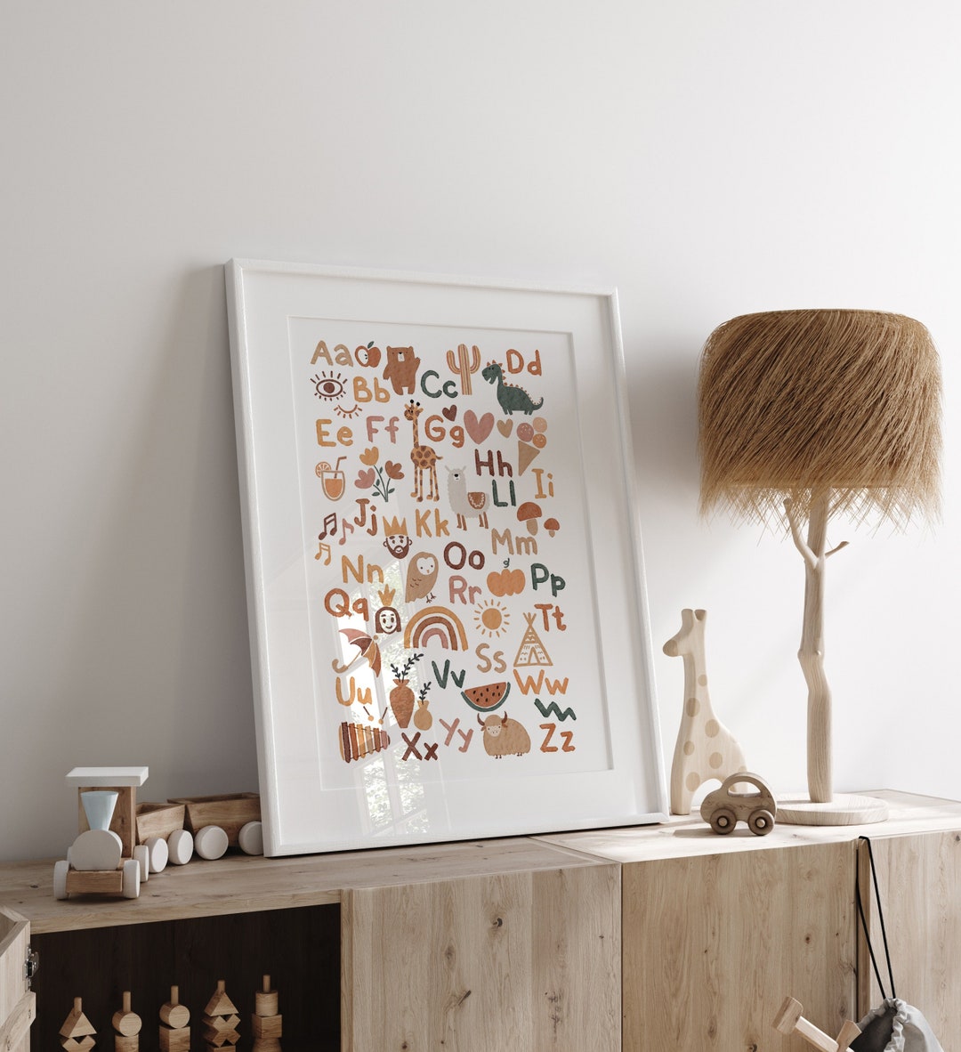 Nursery Decor,boho,gender Neutral,alphabet Print,playroom Decor,boys ...