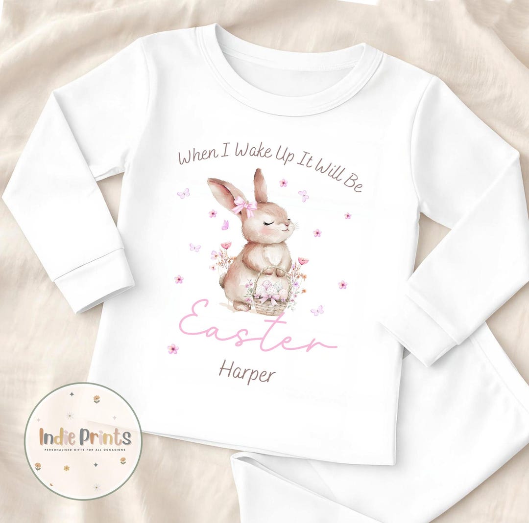 Personalised Easter Pyjamas, Kid's Easter Outfit, First Easter Babygrow ...