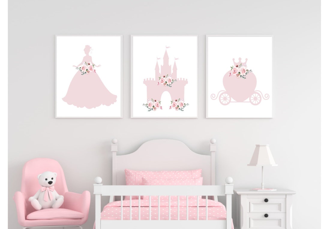 Set of 3 Princess Prints, Nursery Decor, Nursery Prints, Girls Bedroom ...