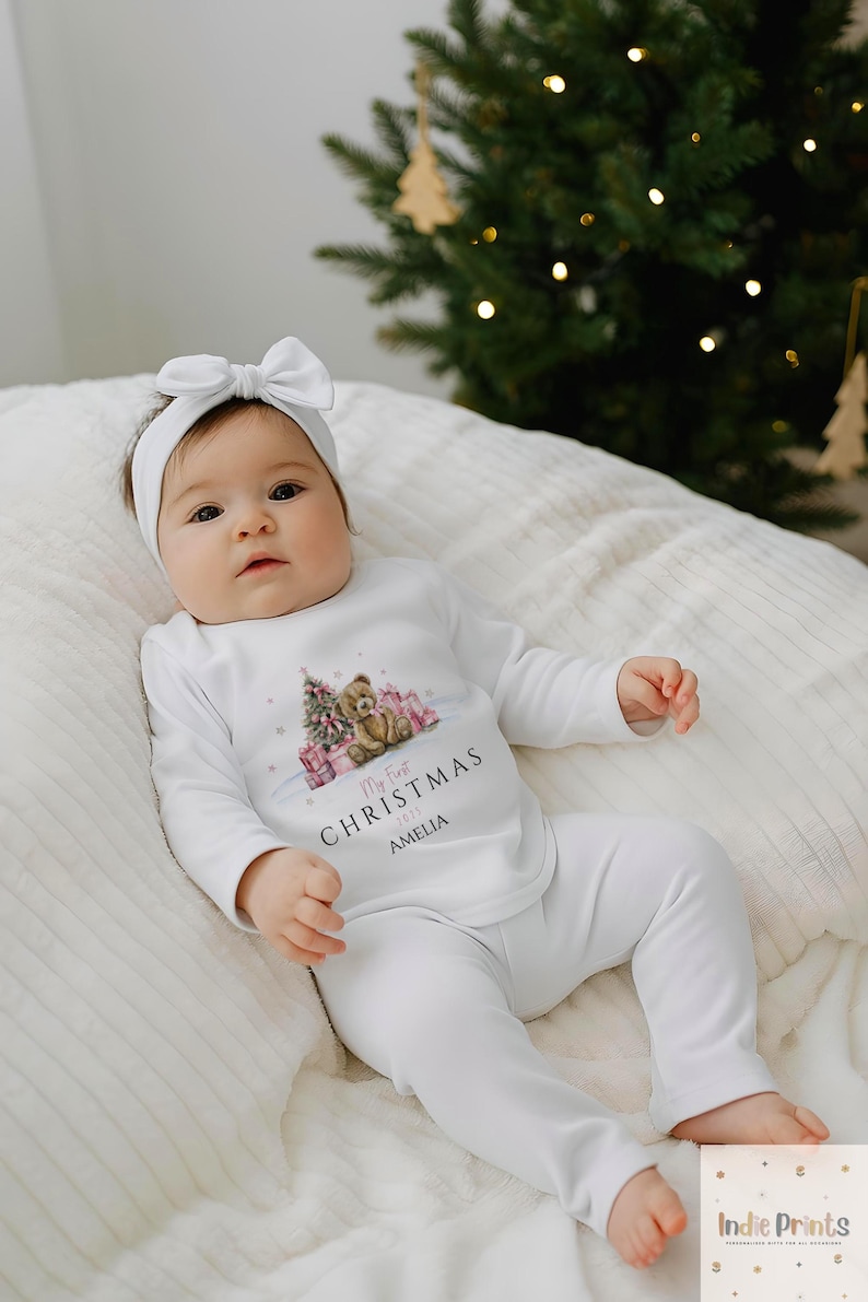 My First Christmas Sleepsuit, Baby Christmas Pyjamas, First Christmas ...