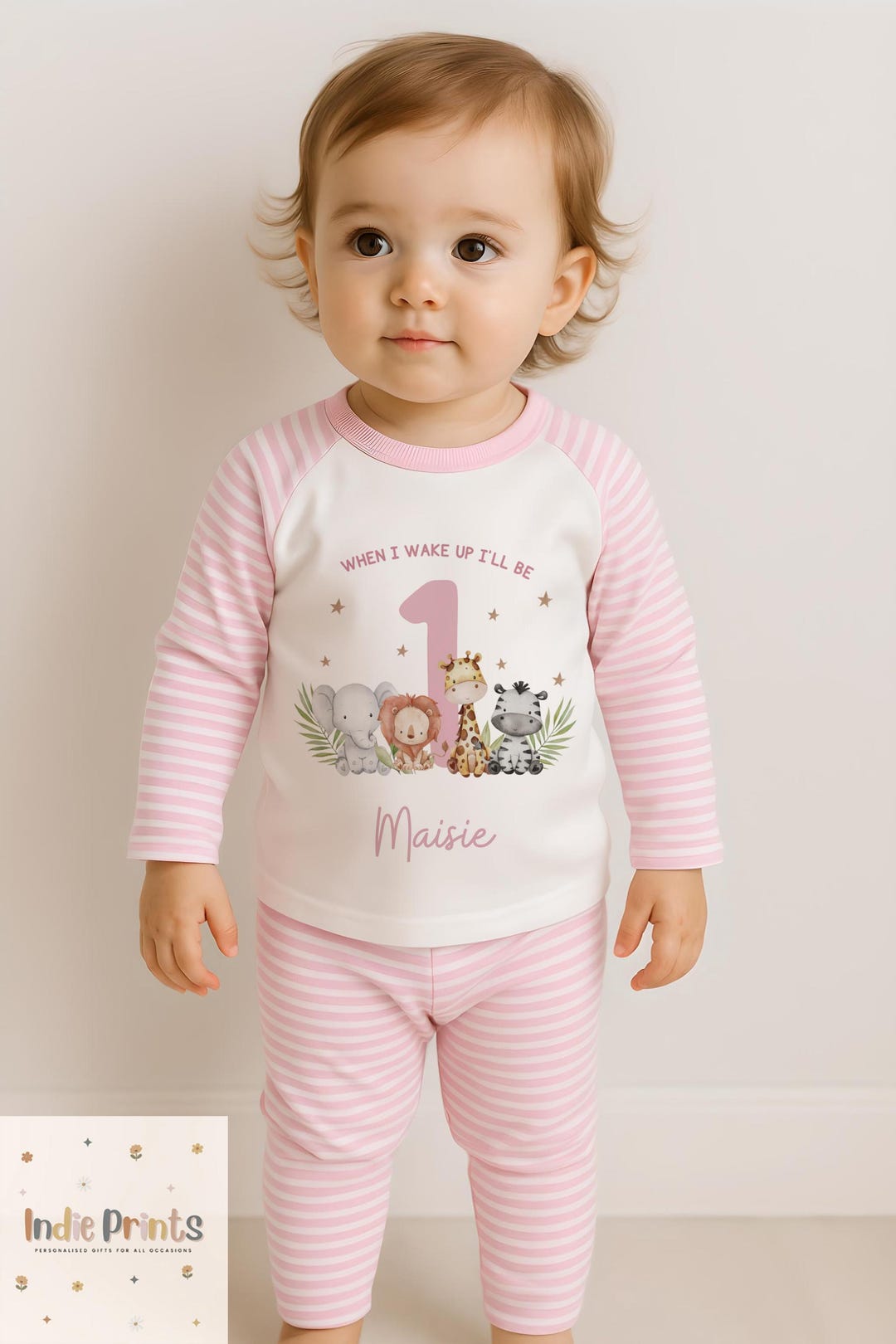 Personalised 1st Birthday Pyjamas, When I Wake up I Will Be 1 Pyjamas ...