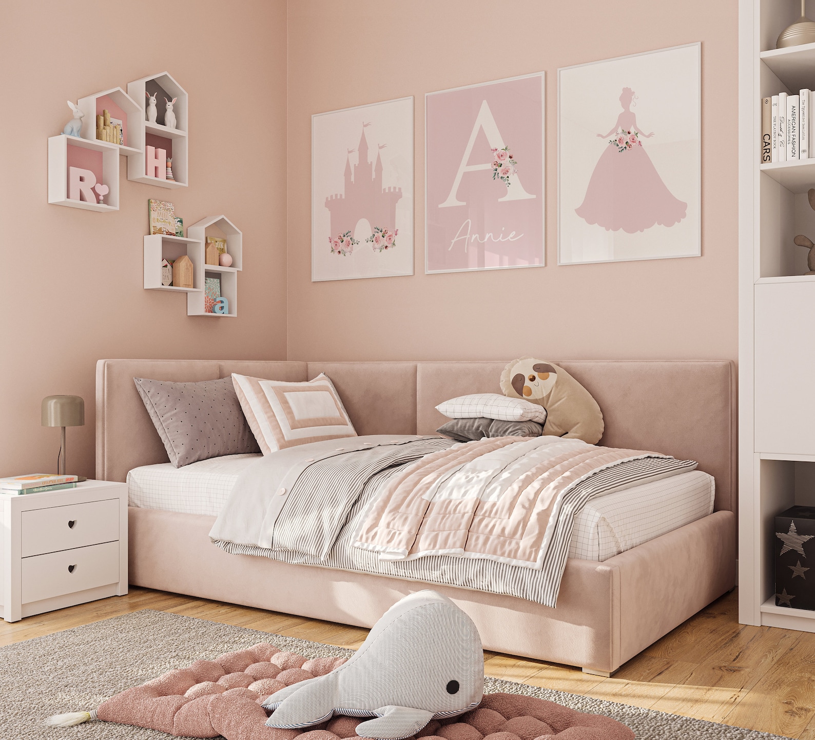 Princess Prints,girls Bedroom Prints,girls Wall Art,pink,floral,nursery ...