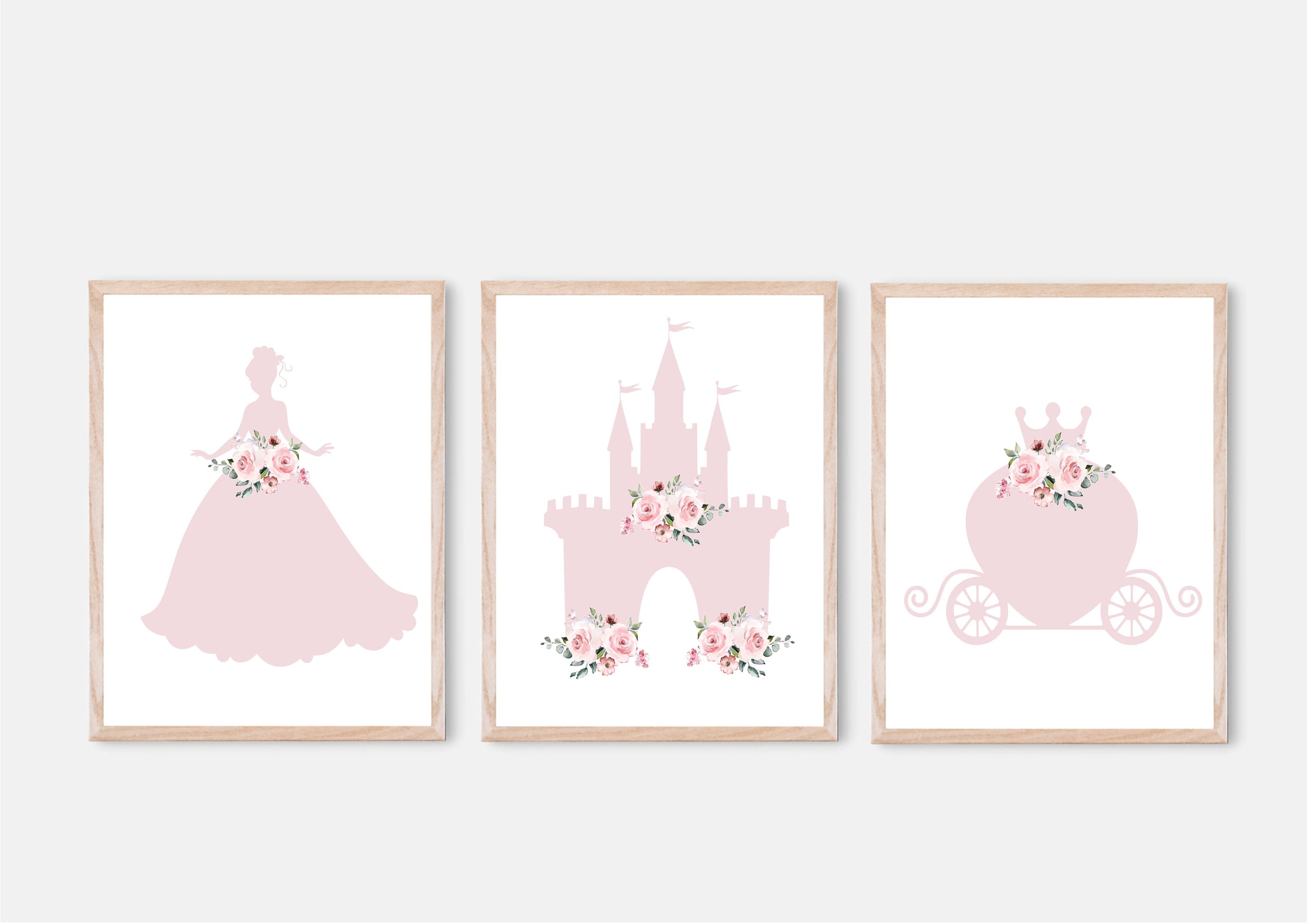 Set of 3 Princess Prints, Nursery Decor, Nursery Prints, Girls Bedroom ...